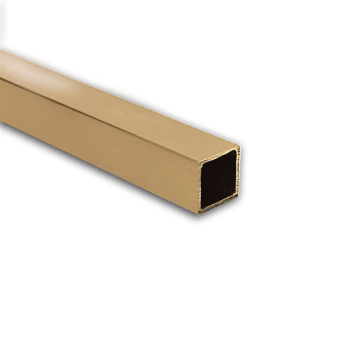 Brushed Polished Brass Box Section 30mm x 15mm x 1.5mm Decorative, Wel ...