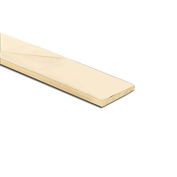 Bright Polished Brass Flat Bar 63.5mm x 6.3mm - CZ121 Brass, Corrosion ...