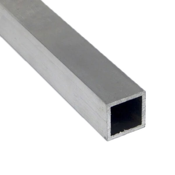Brushed Polished Aluminium Box Section 19mm x 19mm x 3.2mm, Grade 6082 ...