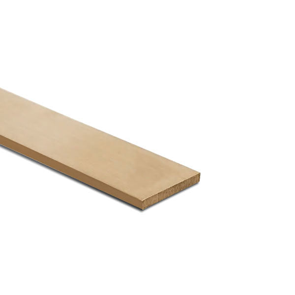 Brushed Polished Brass Flat Bar 101.6mm x 6.3mm (4" x 1/4 ...